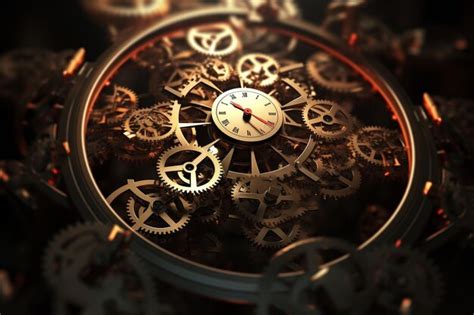 Premium Photo Abstract Visualization Of Clock Gears Morphing Generative Ai