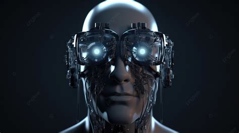 가상 디스플레이 장착 사이보그 스포츠 안경 3d 렌더링 3d 로봇 사이보그 로봇 배경 일러스트 및 사진 무료 다운로드