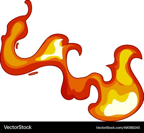 Hot Flame Cartoon Royalty Free Vector Image VectorStock