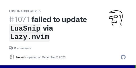 Failed To Update Luasnip Via Lazy Nvim Issue L Mon D
