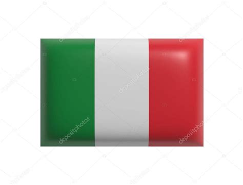 Bandera Italiana Aislada Sobre Fondo Blanco Bandera De Italia Icono