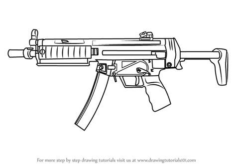 Mp5 Gun Drawing