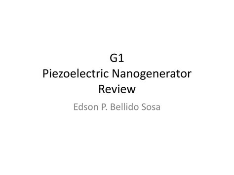 Ppt Zno Nanowire Array Piezoelectric Nanogenerator Powerpoint Presentation Id733638