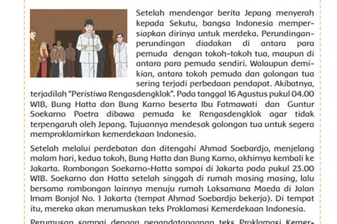 Kunci Jawaban Tema Kelas SD Halaman Apa Yang Terjadi Di Rengasdengklok Portal Pekalongan