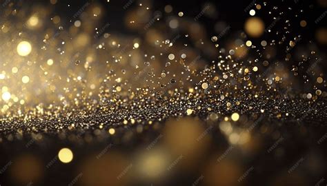 Premium Photo Gold And Silver Flying Glitter Texture Background