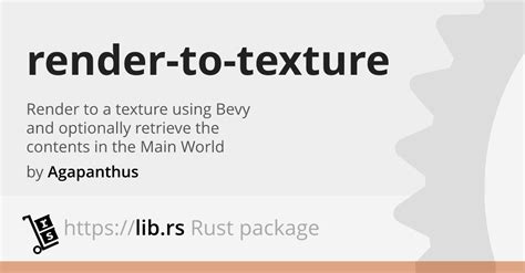 render to texture — rust game dev lib rs