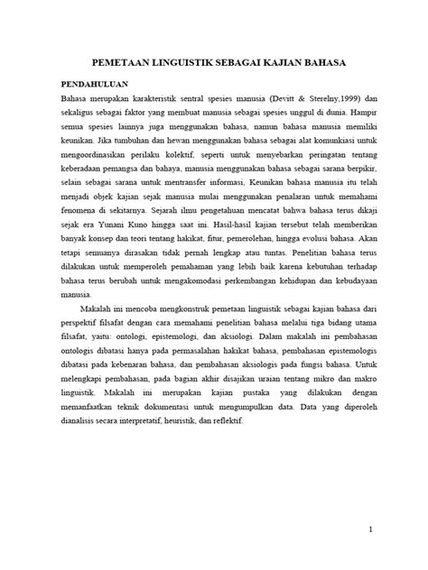 Konstruk Pemetaan Kajian Bahasa Revisi Pdf
