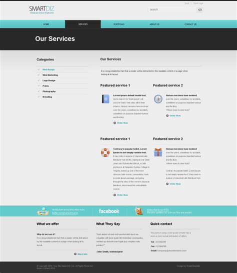 SmartDiz Website Template Corporate CSS Templates CSS Templates
