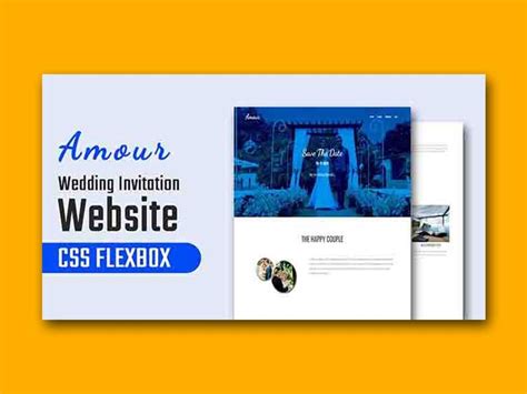 css flexbox wedding invitation template by divinectorweb on dribbble