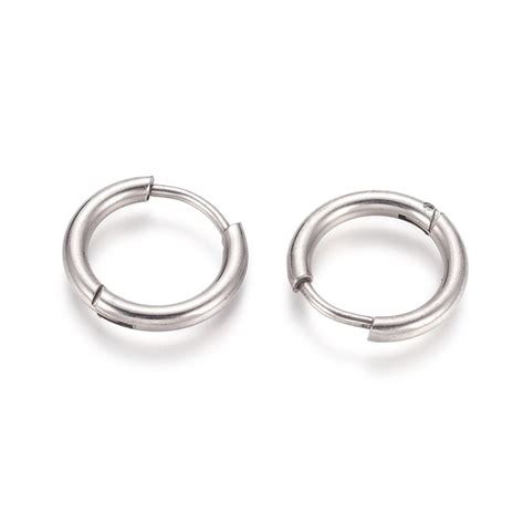 316 Surgical Stainless Steel Huggie Hoops 14mm 2mm Thick
