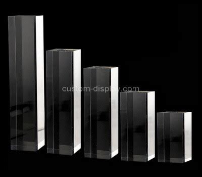 Custom Clear Plexiglass Jewelry Display Block Acrylic Dislay Block