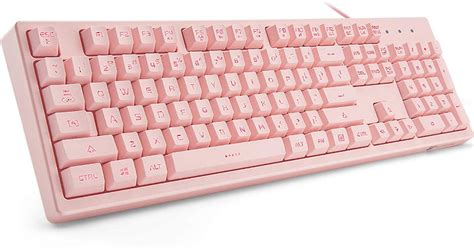 Gaming Room Setup Desk Setup Pink Office Wrist Support Room Aesthetic Computer Keyboard