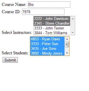 Course Management System Java Project Code With C