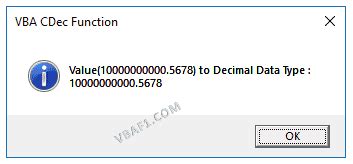 VBA CDec Function In Excel Explained Syntax Examples VBAF