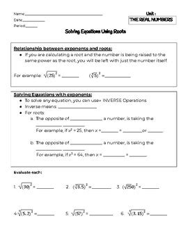 Solving Equations Using Square And Cube Roots By Everyday Algebra