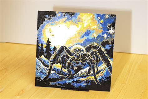Terrifying Tarantula 3d Printed Textured Art Tile Tarantula Etsy