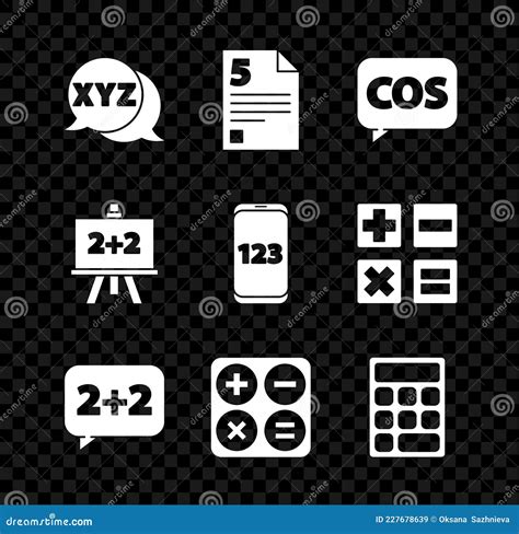 Set XYZ Coordinate System Test Exam Sheet Mathematics Function Cosine Equation Solution
