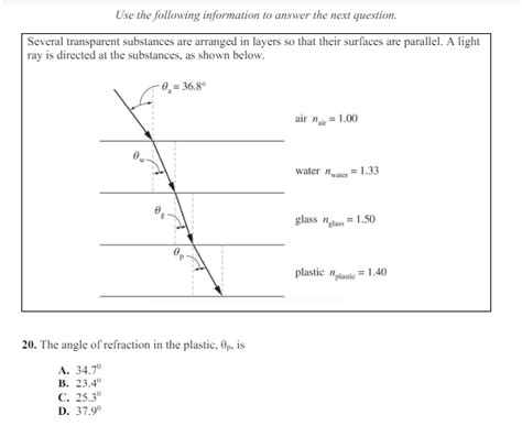 Solved Several Transparent Substances Are Arranged In Layers Chegg