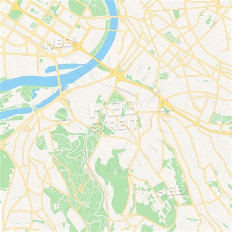 This Printable Belgrade Serbia Vector Map Classic Colors With Major