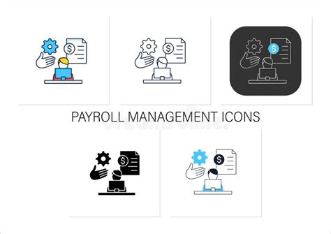 Payroll Management Symbol With Two Hands And Money Stock Illustration