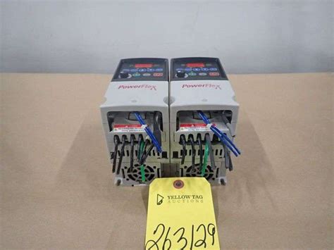 Lot Of 2 Allen Bradley Powerflex 4 Inverter Drives Yellow Tag Auctions