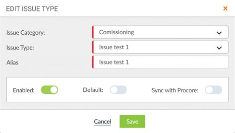 Procore Sync For Multiple Issue Types Facility Grid Knowledge Base
