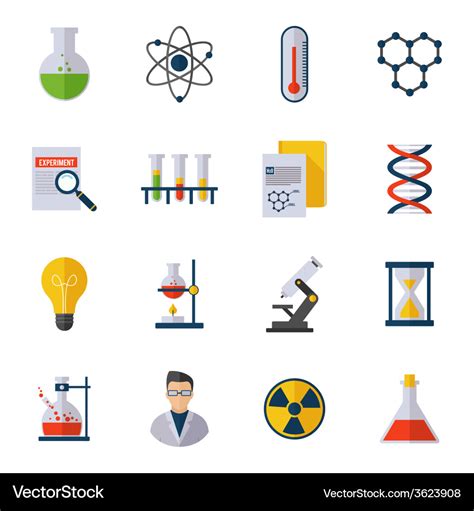 Chemistry Icon Flat Royalty Free Vector Image VectorStock