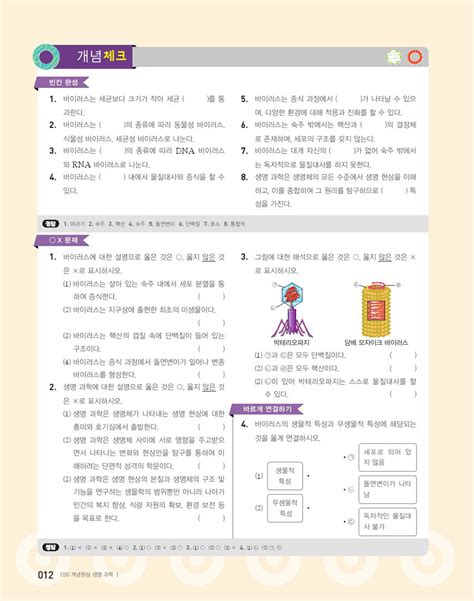 알라딘 미리보기 Ebs 개념완성 과학탐구영역 생명과학 1 2024년용