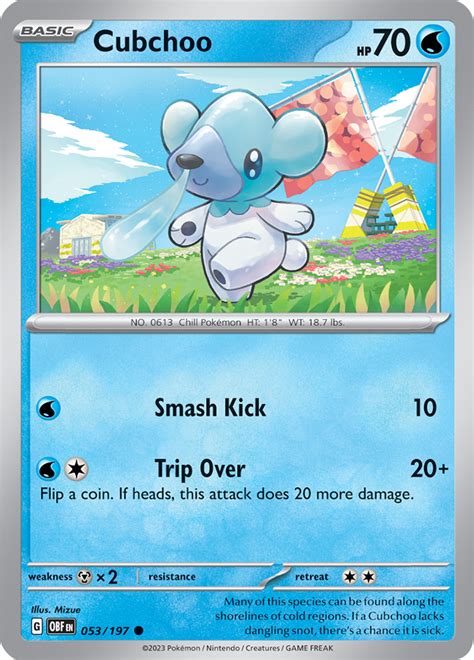 Cubchoo Obsidian Flames 53 Bulbapedia The Community Driven Pokémon