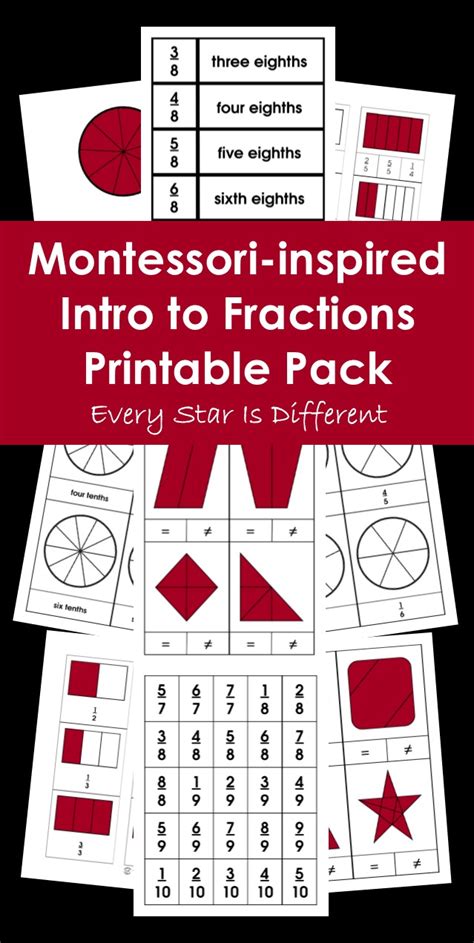Every Star Is Different Intro To Fractions Printable Pack