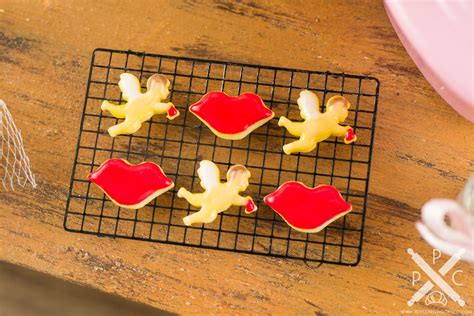 Valentines Day Cupid And Red Lips Cookies Half Dozen Valentines