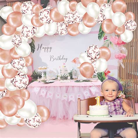 Buy 124pcs Rose Gold Balloon Arch Garland Kit With Latex Balloon Ariel