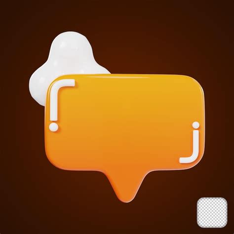 Premium Psd Chat Thinking Icon 3d Illustration