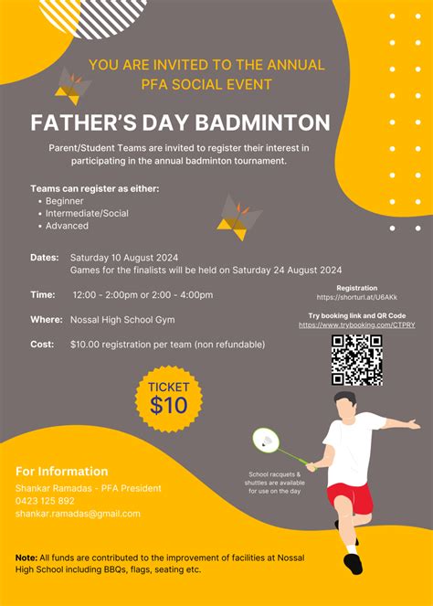 Fathers Day Badminton Tournament Nossal High School