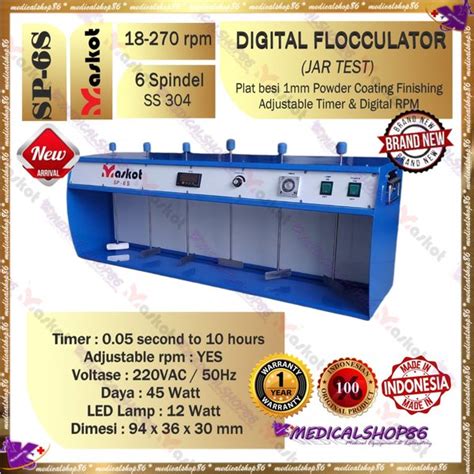 Jual SP S DIGITAL FLOCCULATOR SPINDLE JAR TEST PENGADUK MASKOT Di Lapak MEDICALSHOP