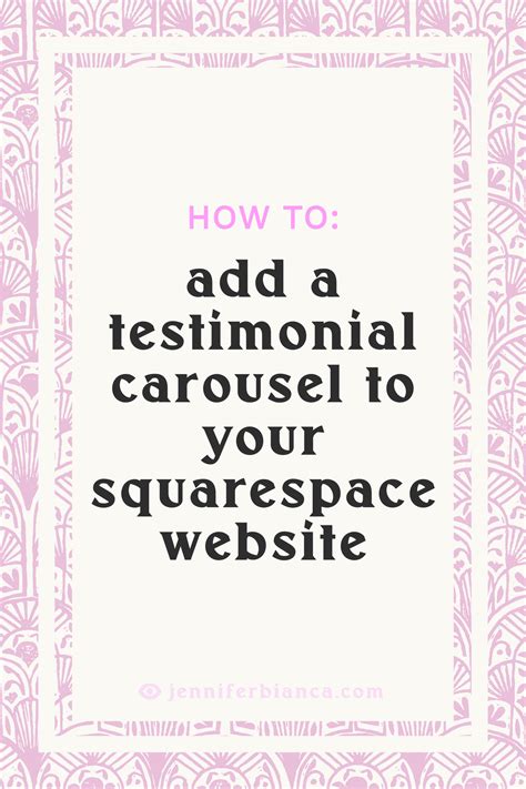 Add A Testimonial Carousel To Your Squarespace Website — Jennifer