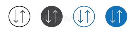 Mobile Data Icon Isolated On White Background Vector Set Stock Vector