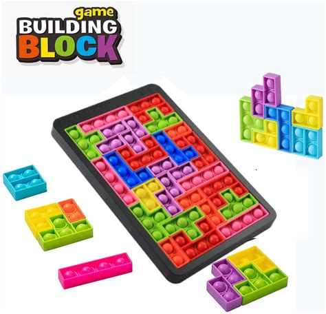 FUFUFA Pop Tetris Jigsaw With Tray Puzzle And Game Fidget Board