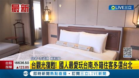 台灣觀光復甦 住宿費用再又漲價 觀光旅館平均每晚4775元創歷史新高 國人最愛玩台南外籍住客多選台北│記者 李孟珊 蘇耘寬│【live