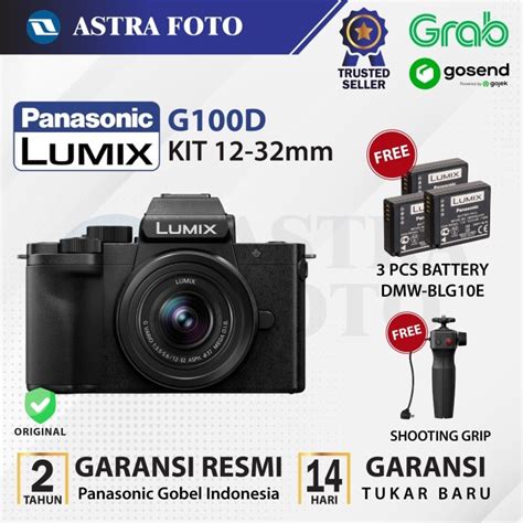 Jual Panasonic Lumix G100D Kit 12 32mm Tripod Grip DC G100VGA K RESMI