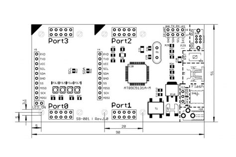Stack2learn Sb 001 8051 Mc Board Microchip At89c5131a