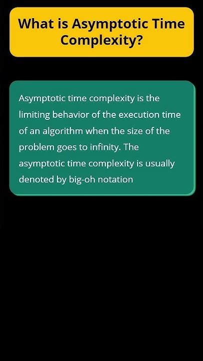 18 What Is Asymptotic Time Complexity Shorts Algorithm Datastructures Youtube