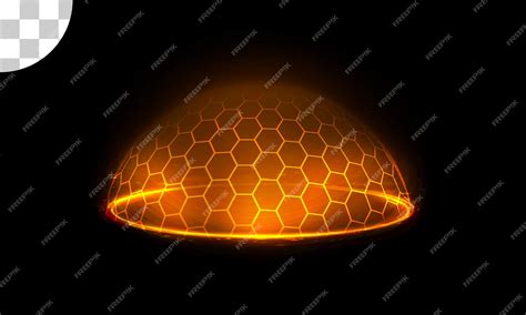 Premium Psd Dome Shield Geometric Light Effect