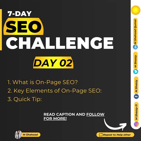 Shahzad Qumar On Linkedin Day2 Onpageseo Seo Seotips