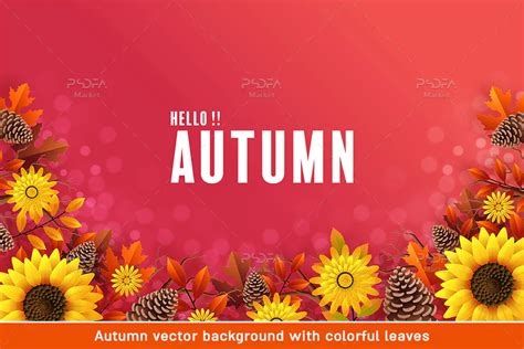 7 طرح وکتور بک گراند پاییز با برگ‌های رنگی زیبا برای طراحی 🔥کد فایل 55466