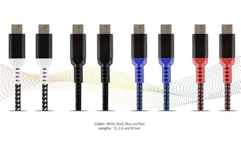 Amazon Com Monoprice Stealth Charge And Sync USB Type C To Type C Cable Feet Blue