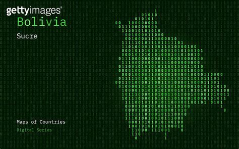 Bolivia Map Shown In Binary Code Pattern Matrix Numbers Zero One
