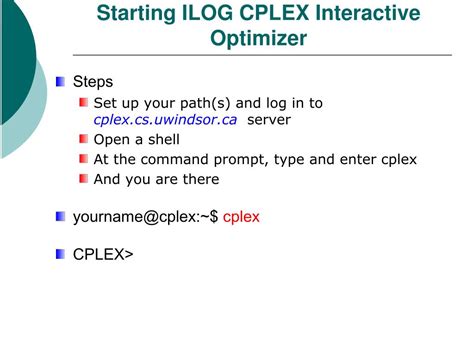 Ppt Using Ilog Cplex Powerpoint Presentation Free Download Id 6299017