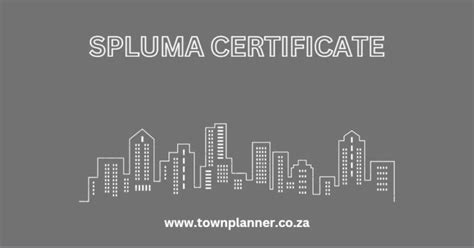 Spluma Certificate In South Africa 2025 Town Planner 🏡