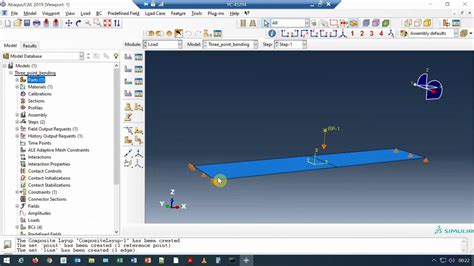 Three Point Bending Composites Abaqus Youtube